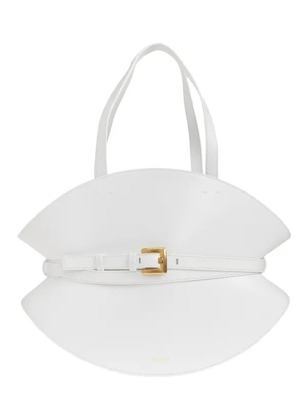 Balmain Shuffle Medium Handbag - White