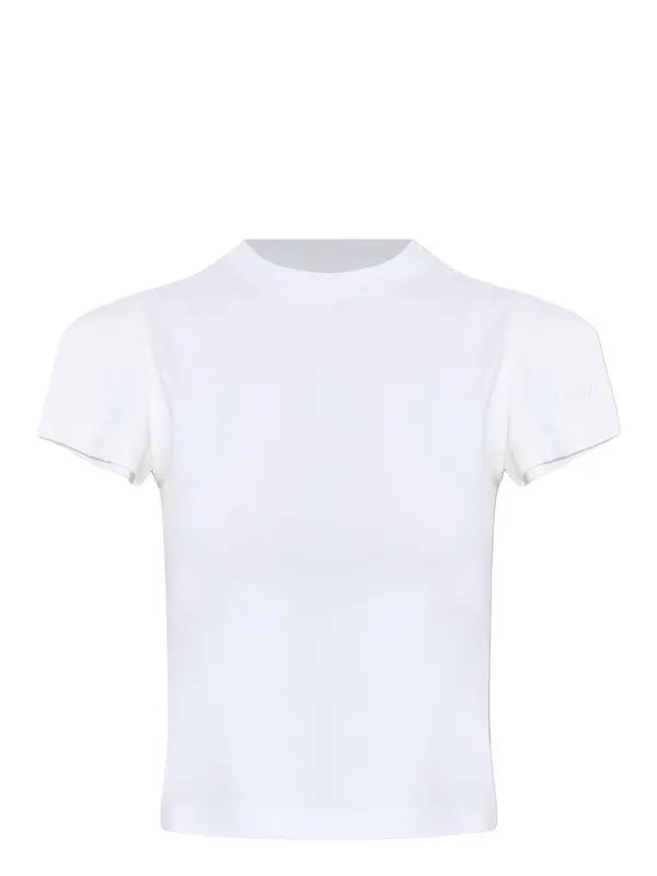 Vetements Cropped Fitted T-shirt - White