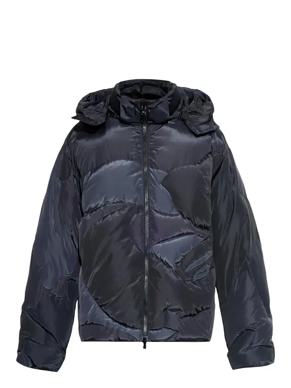 A BATHING APE Quilted Down Jacket With Detachable Hood - Black