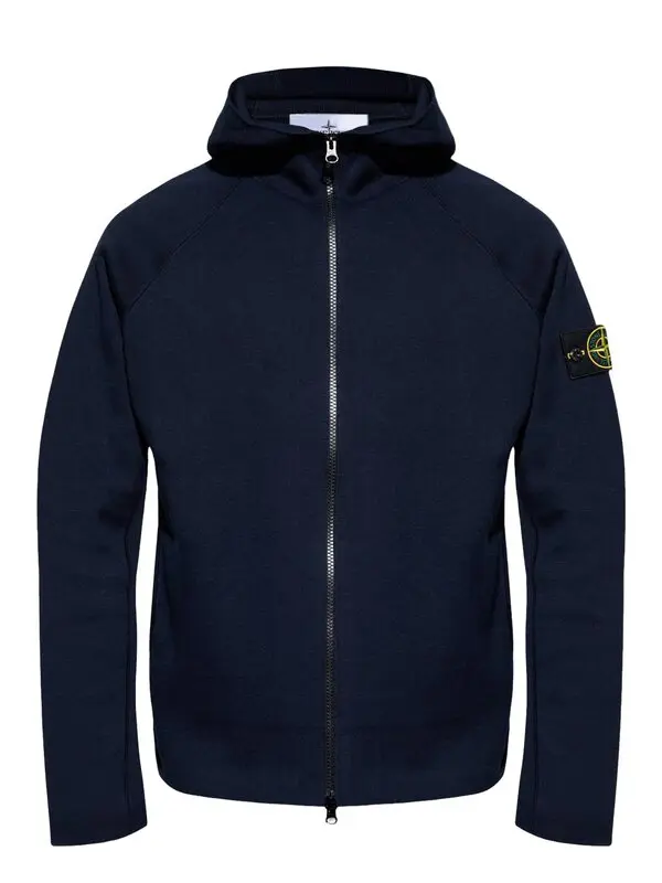 Stone Island Hooded Cardigan - Navy Blue
