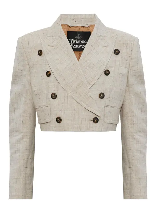 VIVIENNE WESTWOOD Short Double-breasted Blazer - Grey
