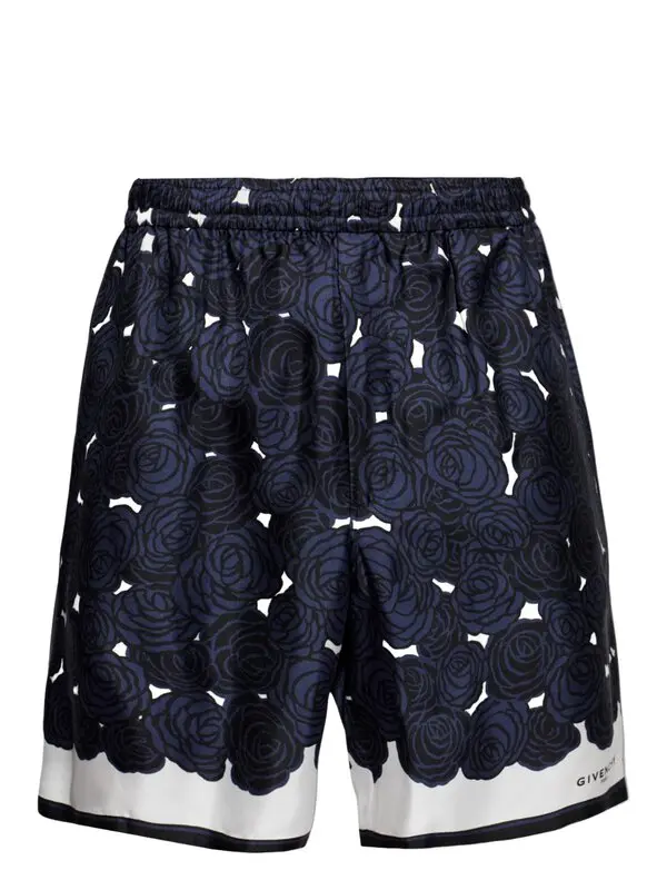 Givenchy Silk Shorts - Navy Blue
