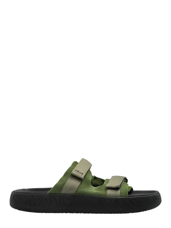 VEJA Arpoador Suede Slides - Green