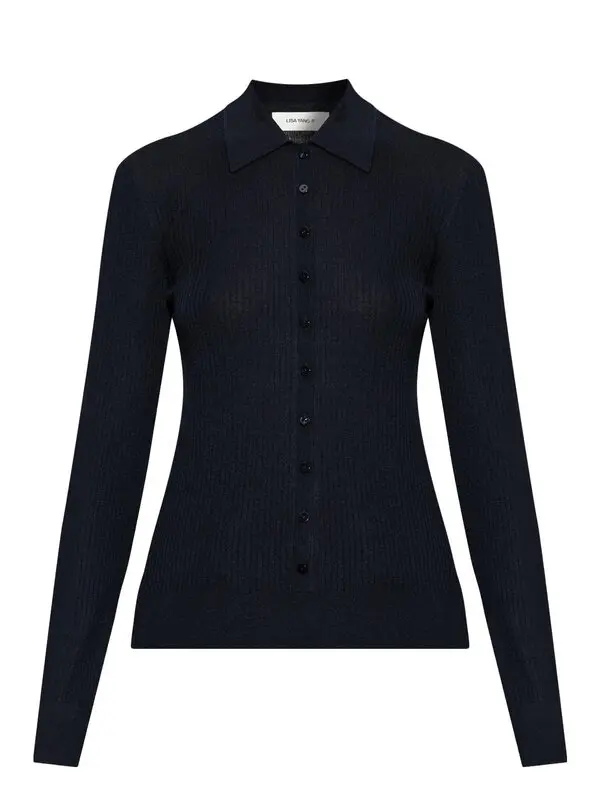 LISA YANG Agata Cashmere Sweater - Navy Blue