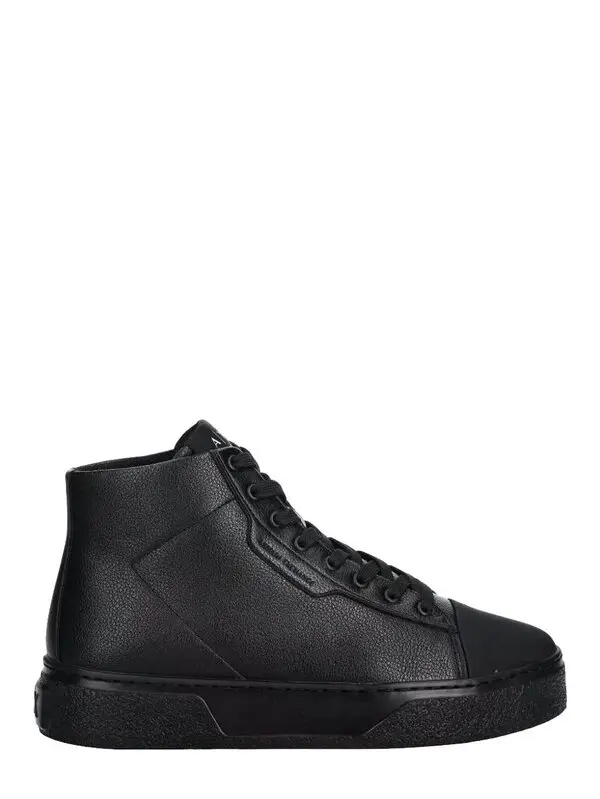 Armani Exchange High-top Sneakers - Black