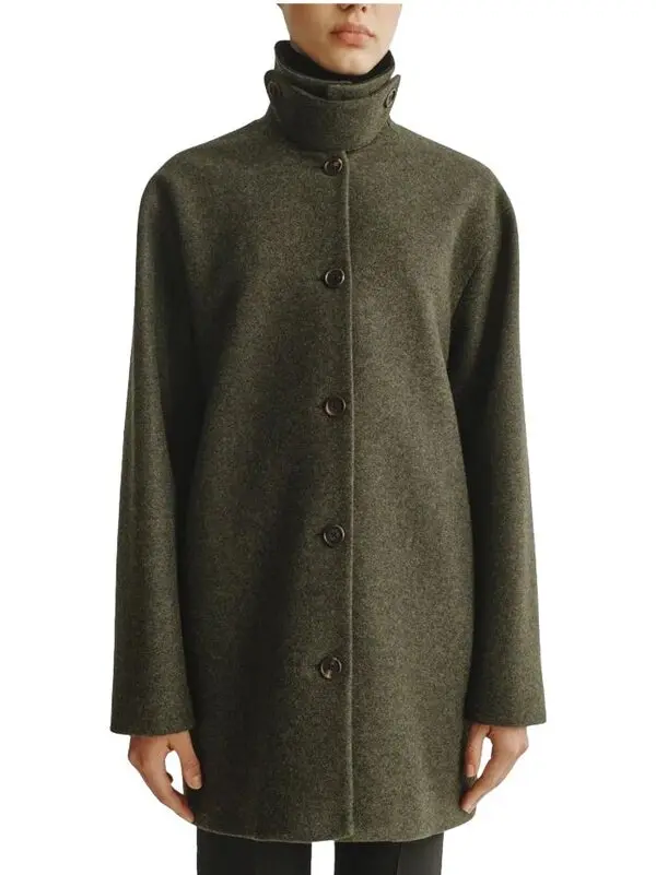 Attersee The Car Coat In Cashmere - Spruce