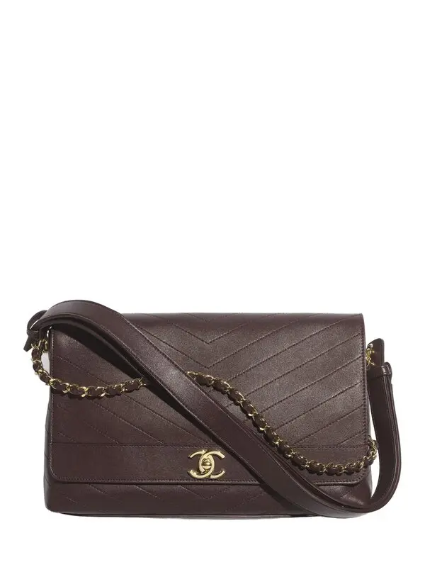 Chanel Maxi Flap Bag - Dark Brown