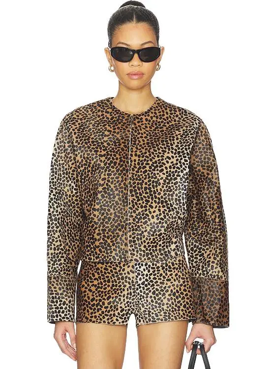 ZUT Tokyo Leather Jacket - Cheetah