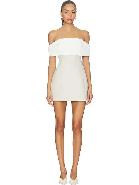 MAUDE CLUB Jolie Dress - Stone White