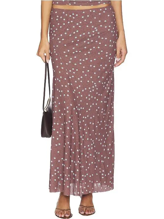 SOVERE / Delilah Skirt - Mocha Polka Dot
