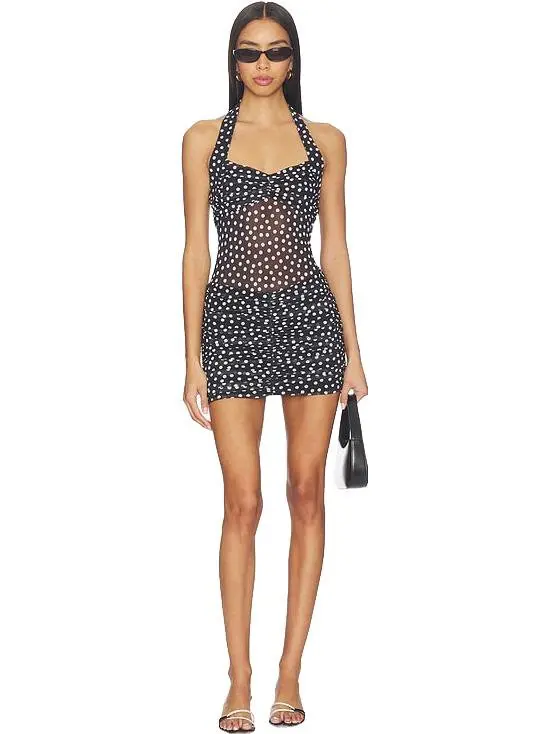 LOVERS AND FRIENDS Judith Mini Dress - Black Polka Dot