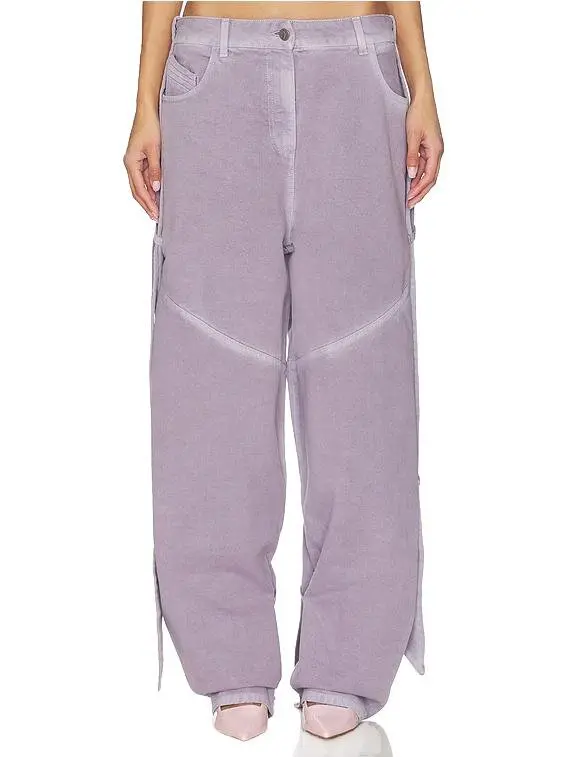 Attico Baggy Cargo Pant - Mauve Fade