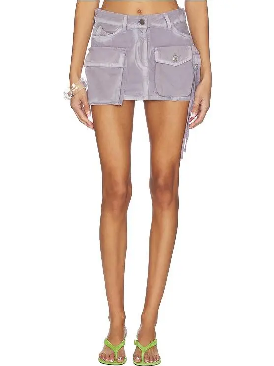 Attico Cargo Mini Skirt - Mauve Fade