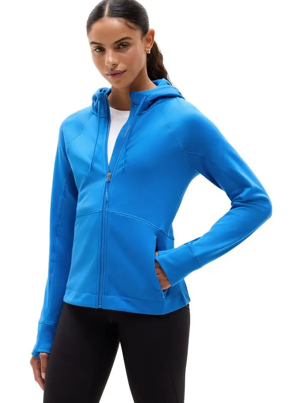 Athleta Fleece Lined Full Zip Jacket - Breaker