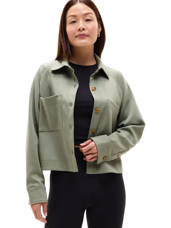 Athleta Allure Shirt Jacket - Cacti