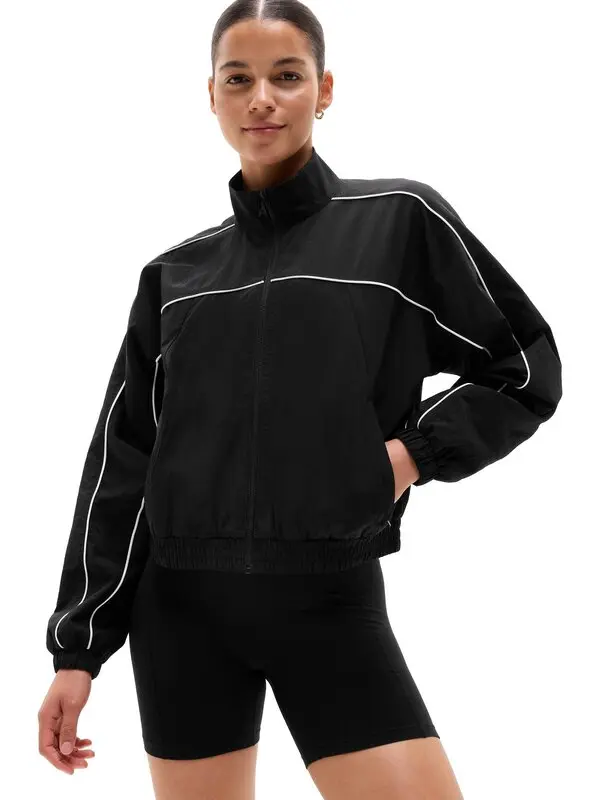 Athleta On The Move Track Jacket - Black/bright White