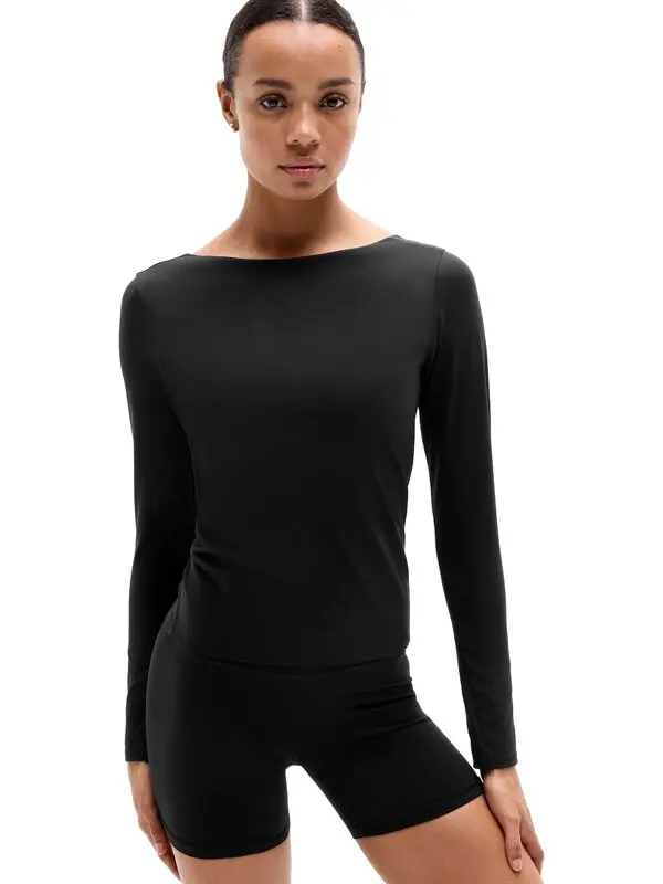 Athleta Bodymove Scoop Back Top - Black