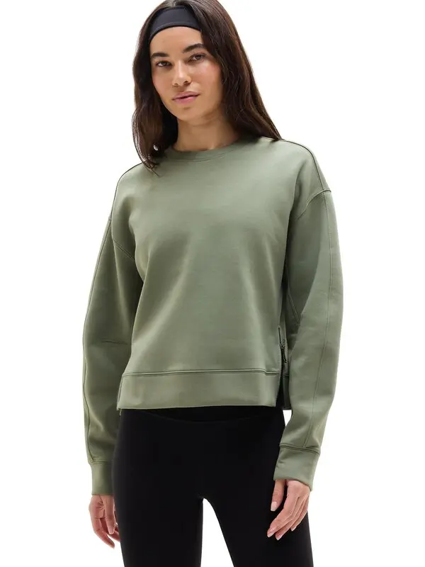 Athleta Form Knit Crew Relaxed Sweatshirt - Cacti