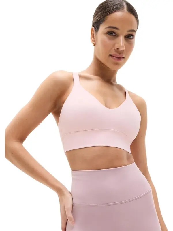 Athleta Perfect Form Longline Bra A-c - Pink Sand