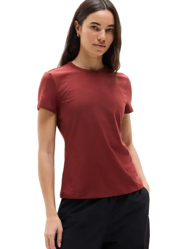 Athleta Slim Tee - Cinnamon