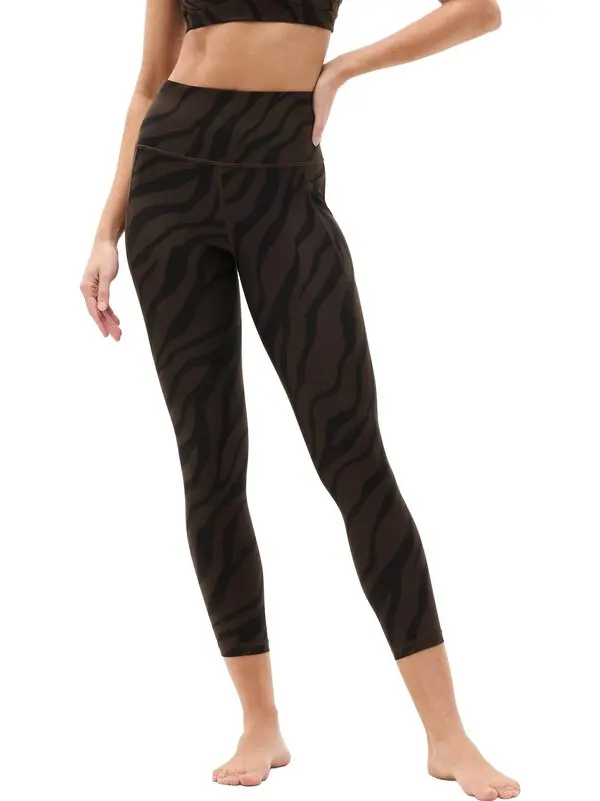 Athleta Salutation Stash High Rise 7/8 Legging - Zebra Truffle