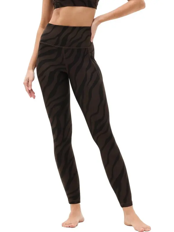 Athleta Salutation Stash High Rise 7/8 Legging - Zebra Truffle