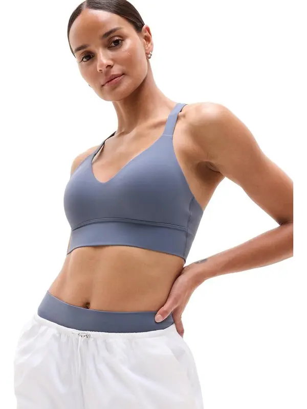 Athleta Perfect Form Longline Bra A-c - Slate