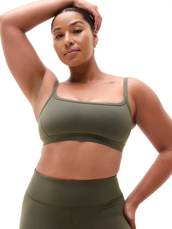 Athleta Square Neck Bra D-dd - Jungle Green