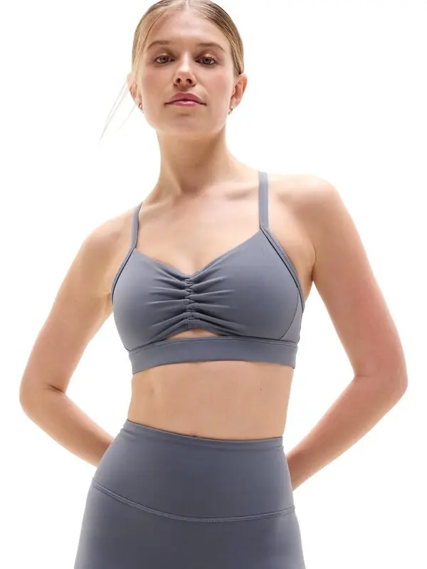Athleta Vital Cinch Sports Bra A-c - Slate