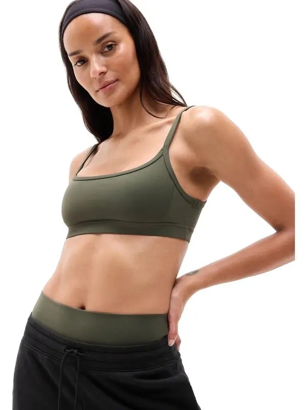 Athleta Square Neck Bra A-c - Jungle Green