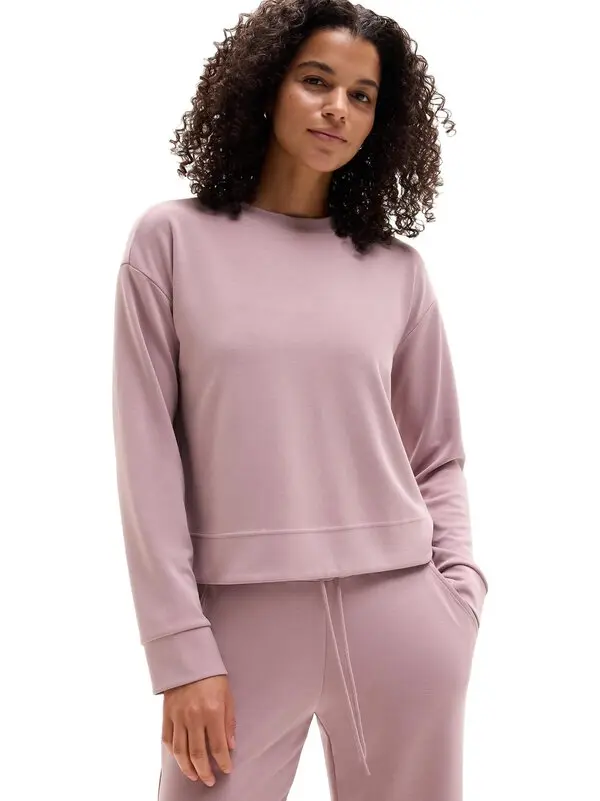 Athleta Seasoft Crewneck Sweatshirt - Blush