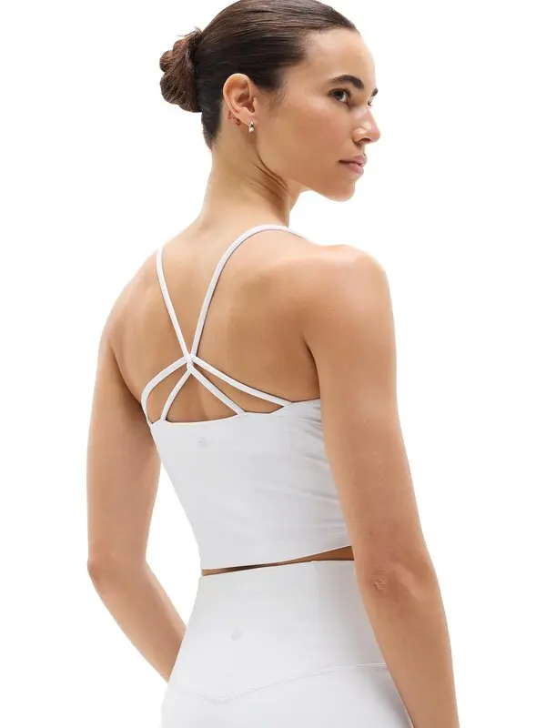 Athleta Transcend Thin Strap Crop Bra - Bright White
