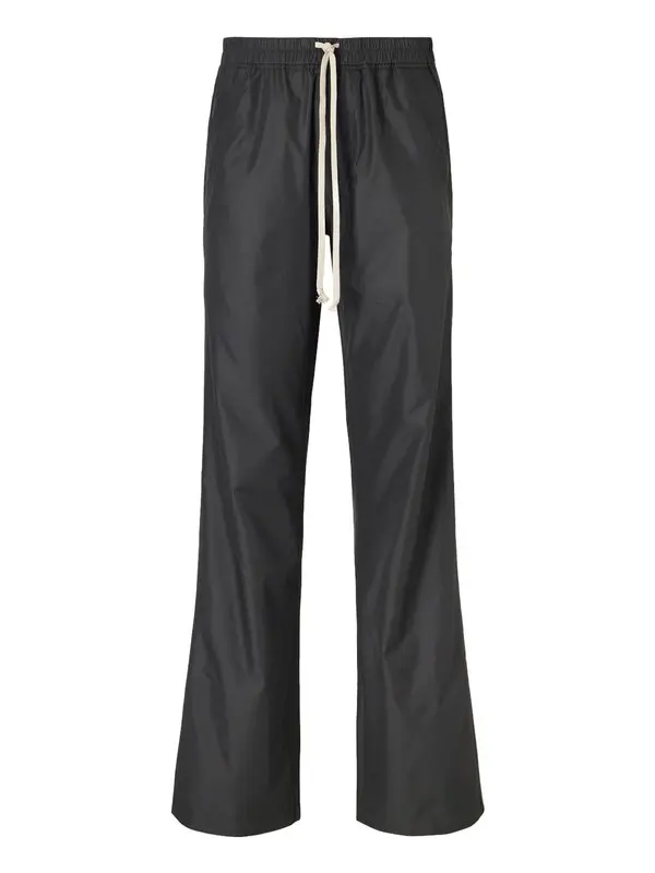 Rick Owens Moncler Straight-leg Recycled-taffeta Drawstring Trousers - Black