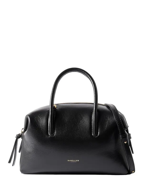 DEMELLIER The Stockholm Small Textured-leather Tote - Black