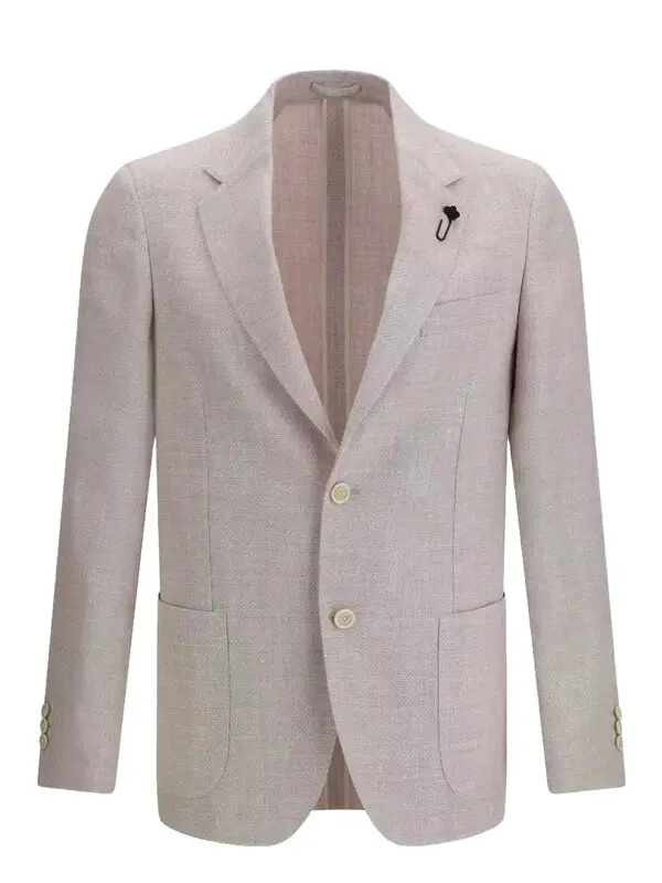 LARDINI Roma Button Jacket - Neutrals