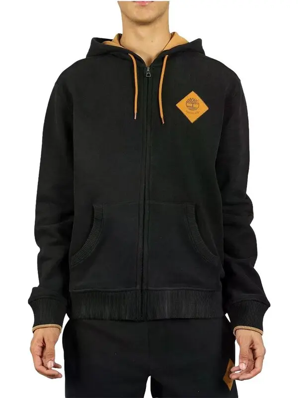 Timberland Hooded Zip-up Jacket - Black