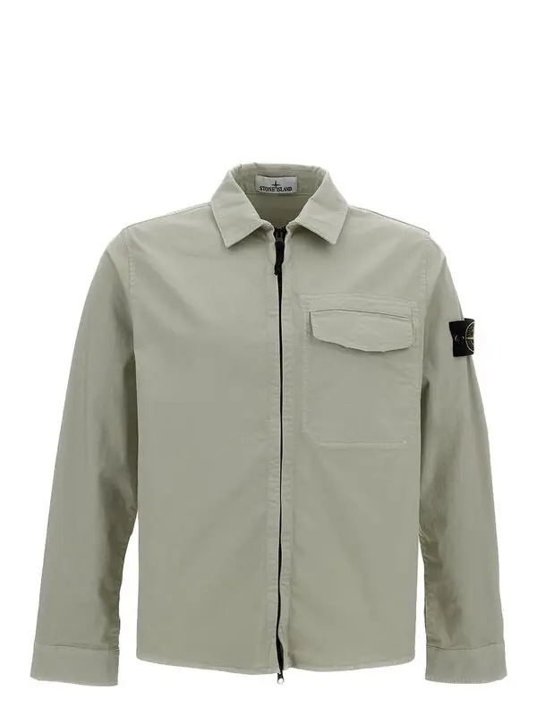 Stone Island Cotton Canvas Overshirt - Grey