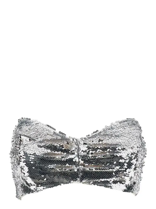 Simone Rocha Sequin Bandeau Top - Silver