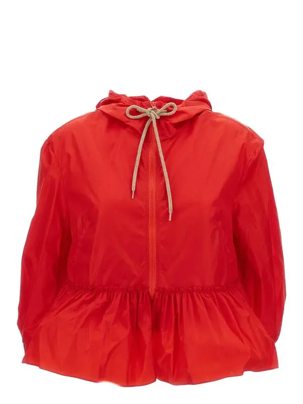 Simone Rocha Nylon Hooded Jacket - Red