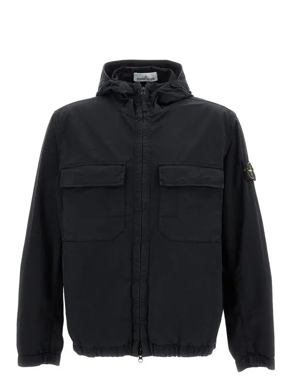 Stone Island Hooded Jacket - Black
