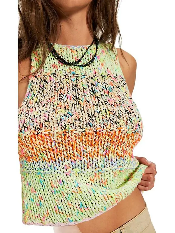 Free People Flea Market Knit Tank - Paradise Combo
