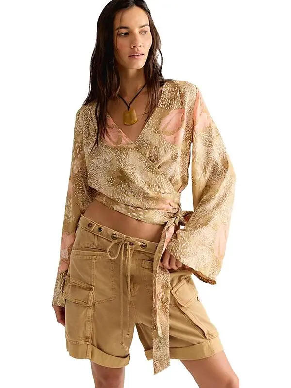 Free People Roxie Wrap Top - Fennel Combo