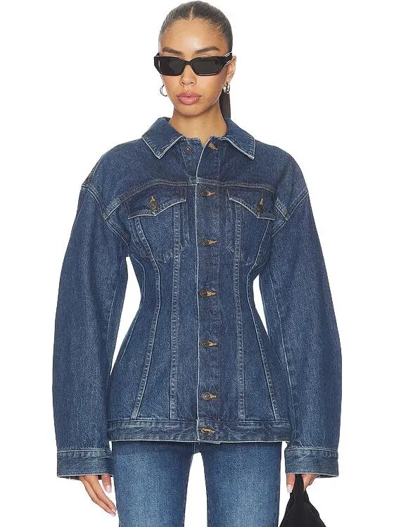 AGOLDE Myra Jacket Stretch Denim - Blue