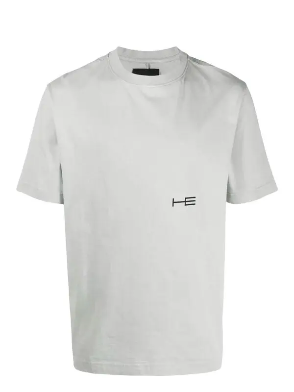 HELIOT EMIL Logo Print T-shirt - Grey