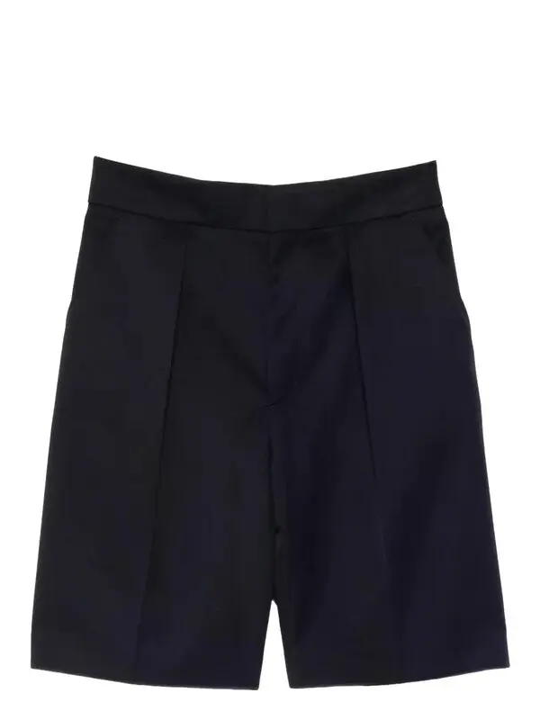 Victoria Beckham Pleated Front Shorts - Blue