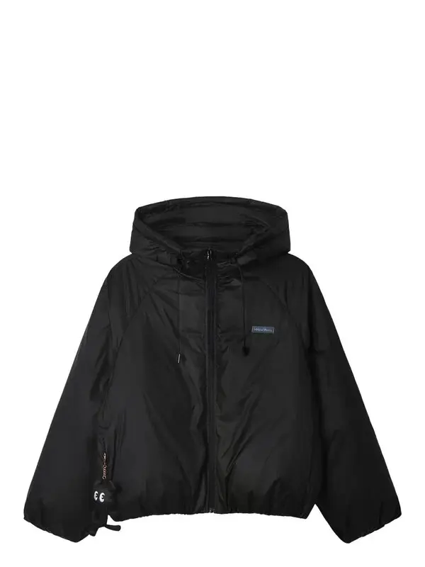 MINI CREAM Hooded Zip-fastening Jacket - Black