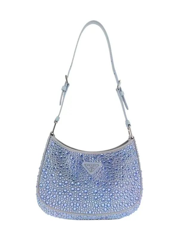 Prada 2020s Cleo Leather Shoulder Bag - Blue