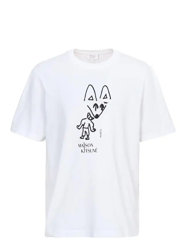 Maison Kitsuné Party Fox Short Sleeve T-shirt - White