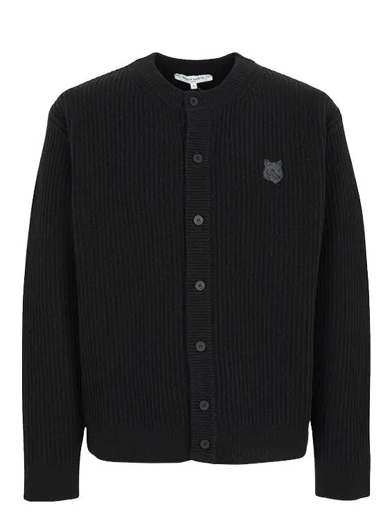 Maison Kitsuné Bold Fox Head Cardigan - Black