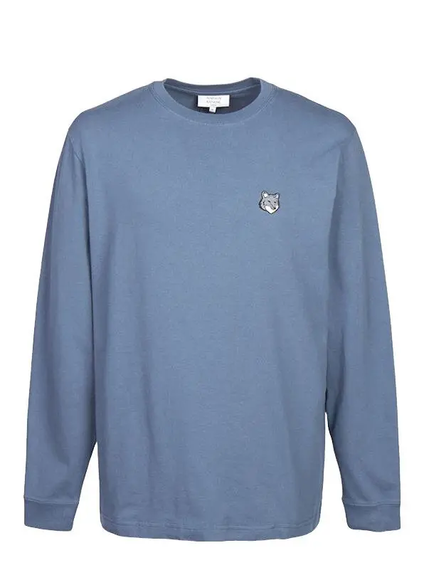 Maison Kitsuné Fox Head Long Sleeve T-shirt - Blue